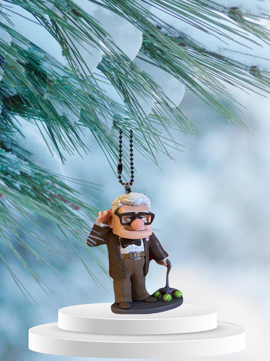 UP Movie Carl Fredricksen PVC Keychain Dangler Ornament 3" Figure ...