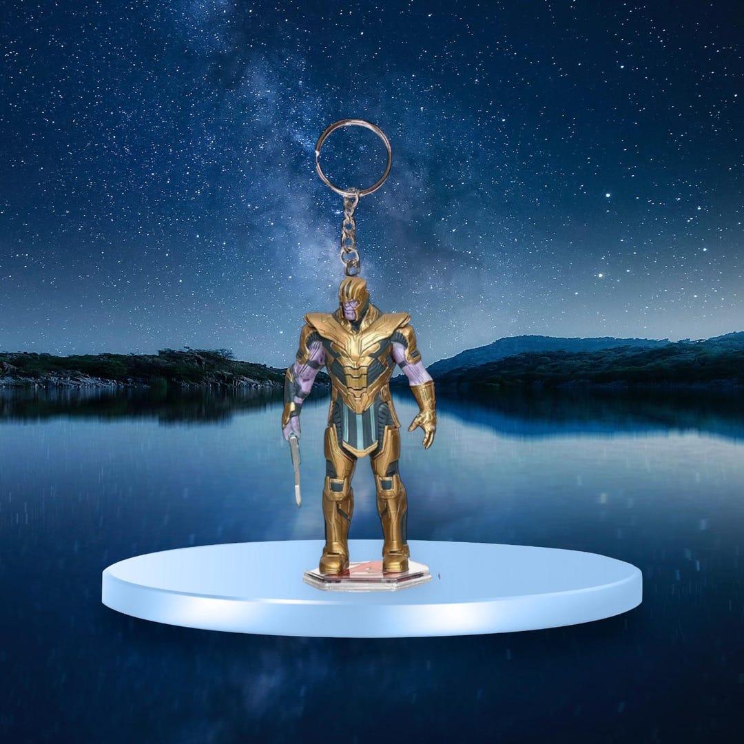 Thanos Infinity Marvel Avengers Key Ring Keychain Ornament Pvc Figure ...