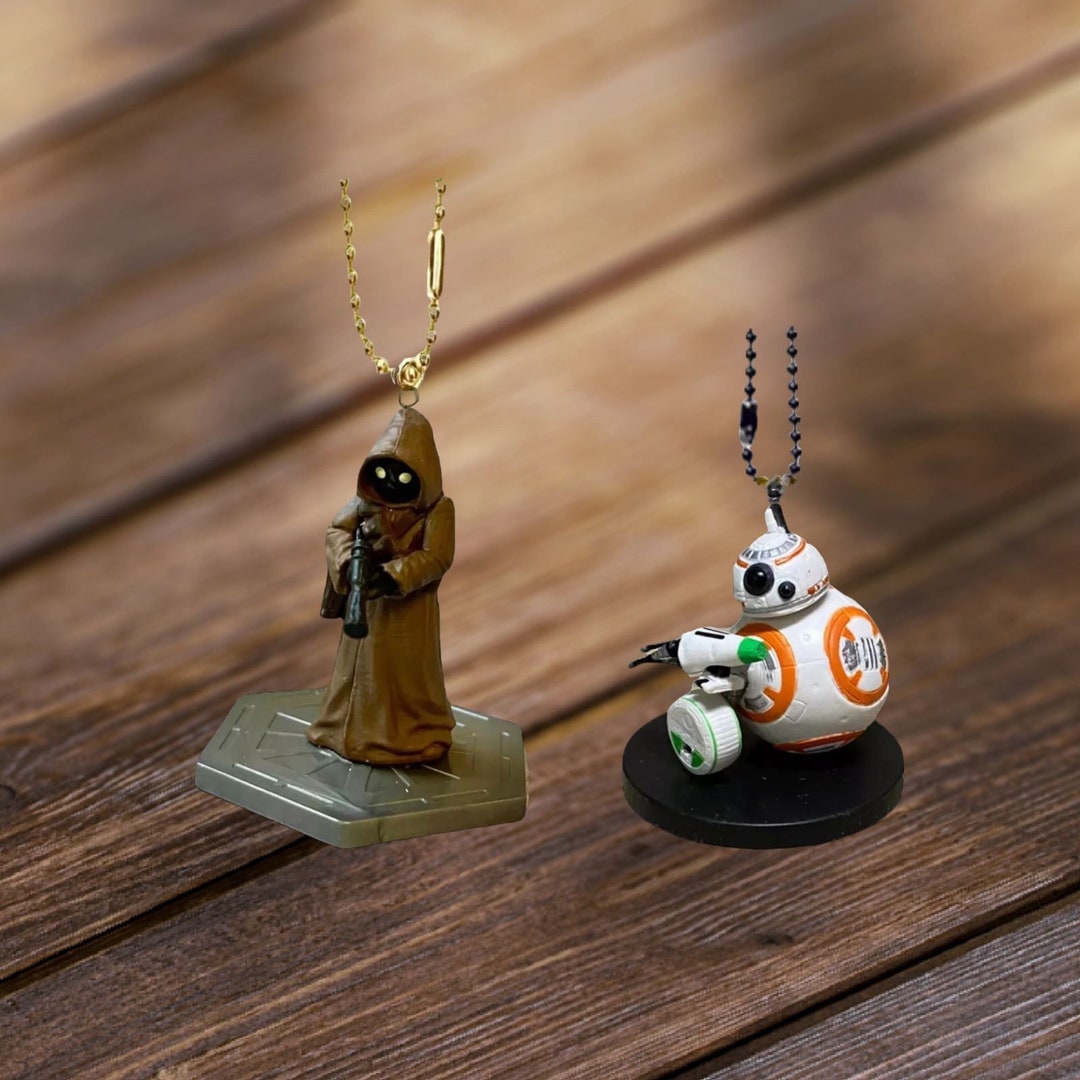 Star Wars Jawa & BB8 Keychain Dangler Ornament Figure Pvc Charm ...