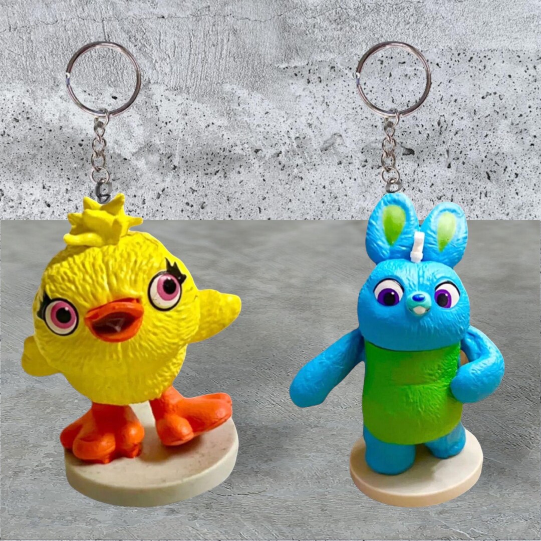 Toy Story Bunny & Ducky Set Key Ring Keychain PVC Figure Figurine ...
