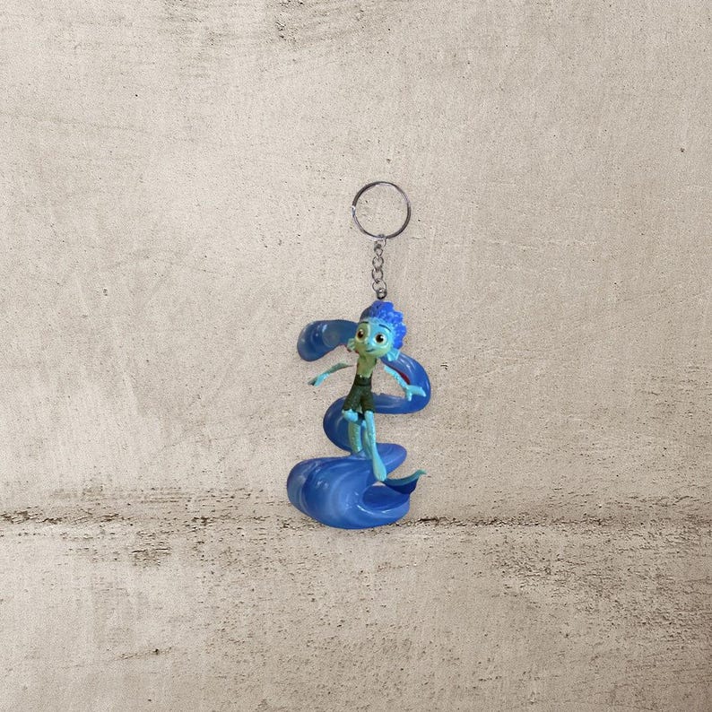Luca Sea Monster Disney PVC Key Ring Keychain Ornament Figure Figurine ...