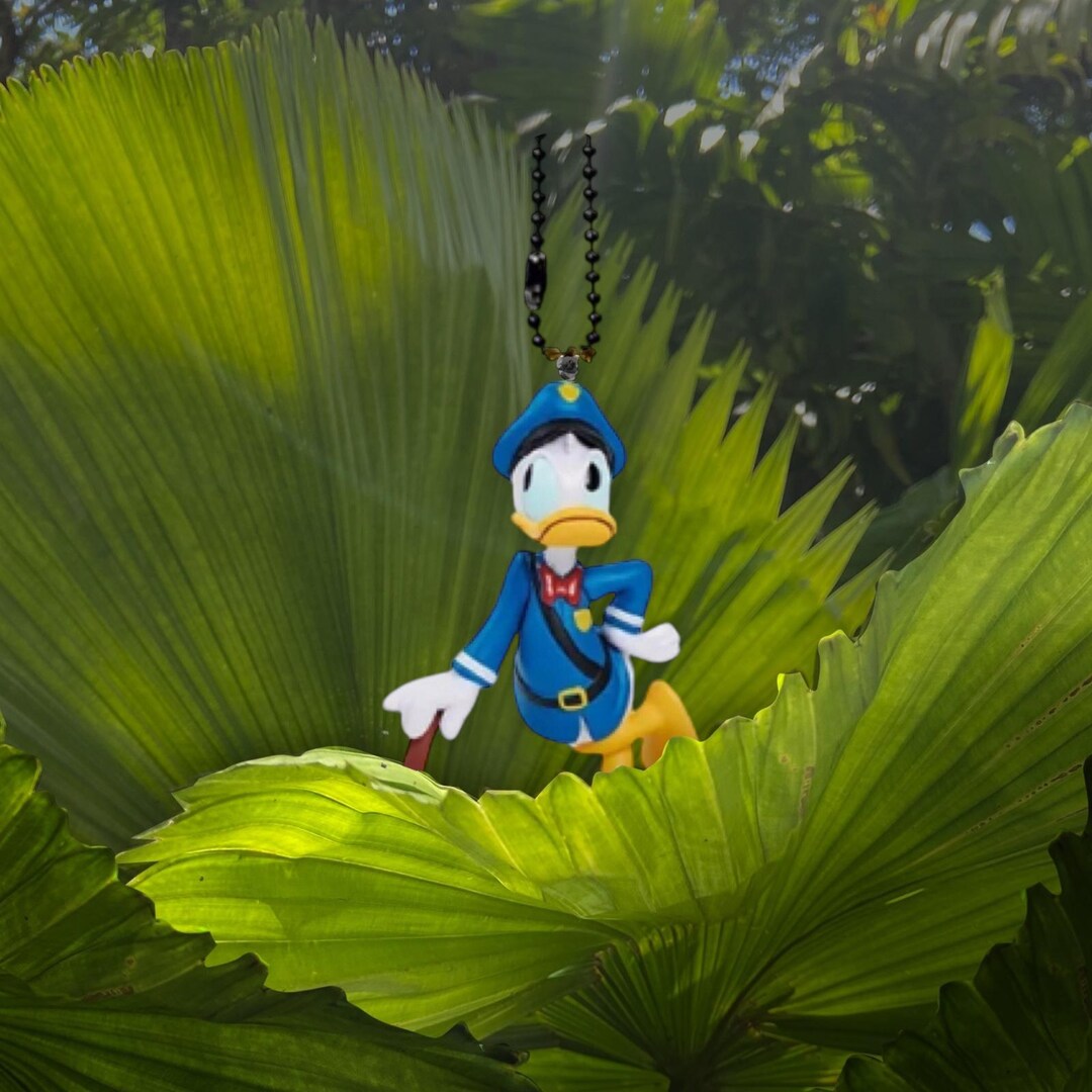 Policeman Police Officer Donald Duck PVC Keychain Dangler Mickey Figure ...