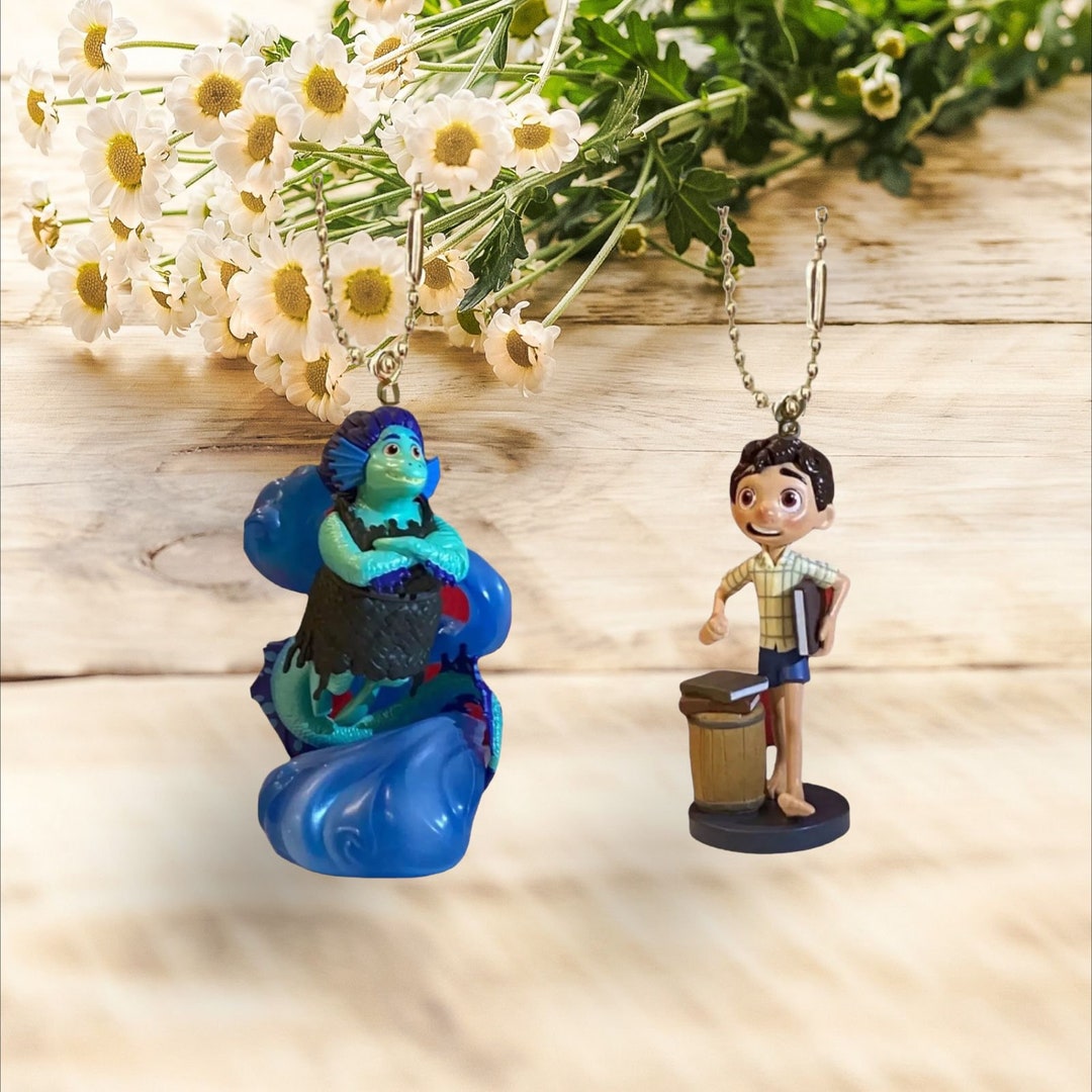 Daniella Sea Monster Mom & Luca Boy PVC Keychain Dangler Ornament ...