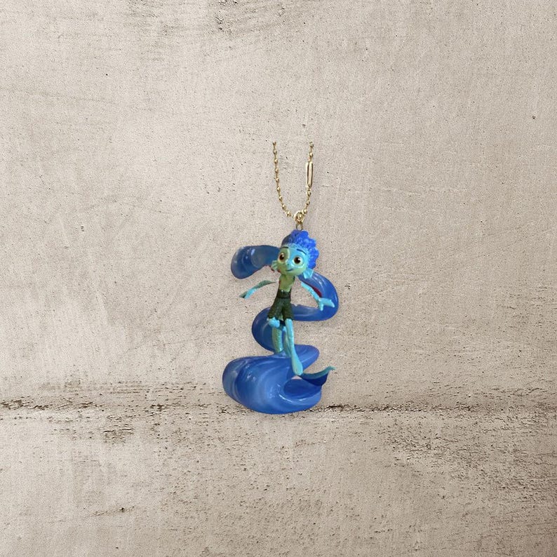 Luca Sea Monster Disney PVC Keychain Dangler Ornament Figure Figurine ...