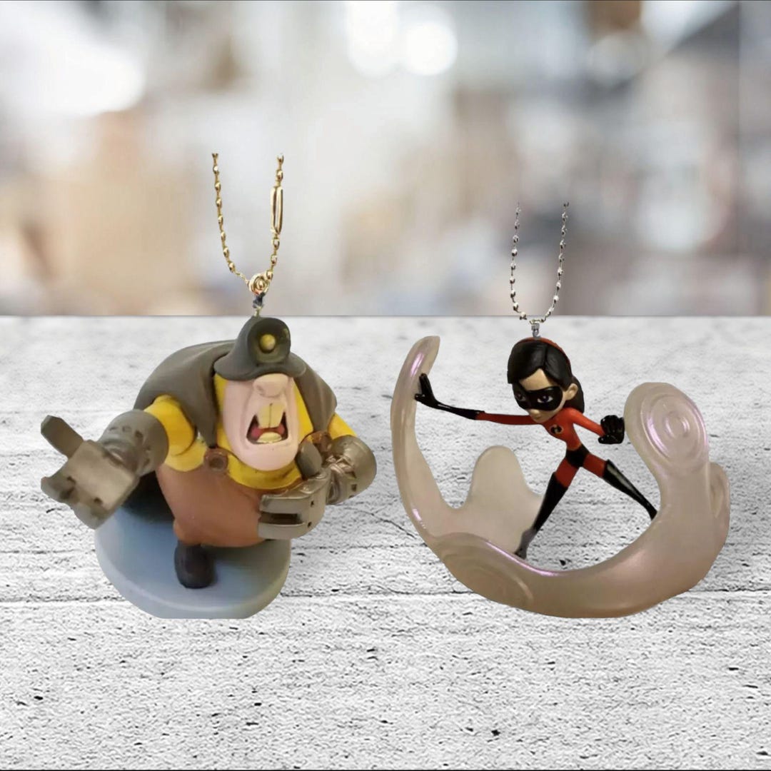 Incredibles Underminer & Cloud Violet Keychain Dangler Pvc Figure Charm ...