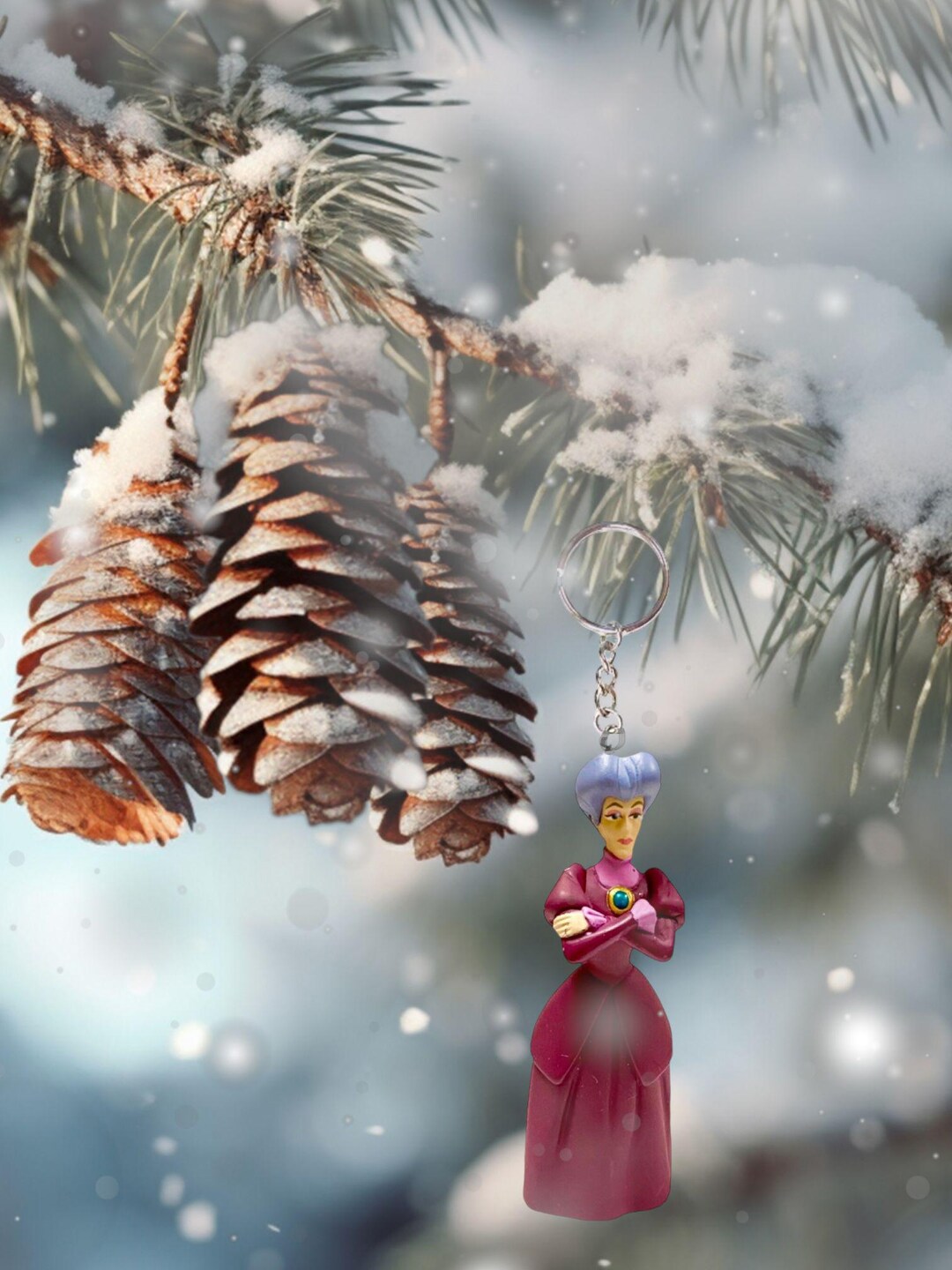 Lady Tremaine Stepmother Key Ring Keychain Ornament Cinderella Figure ...