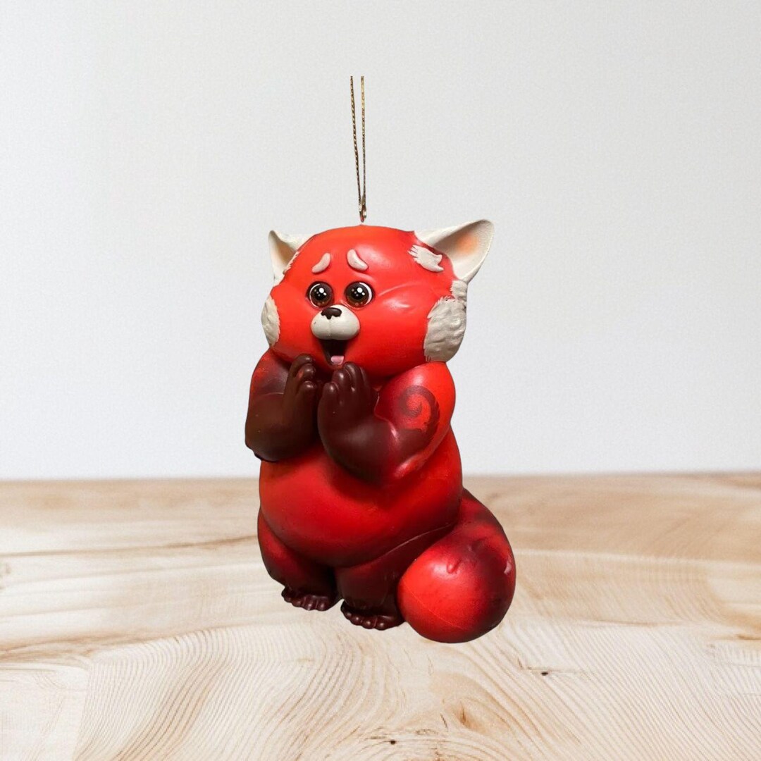 Turning Red Mei as Excited Red Panda Ornament 4” PVC Figure Figurine ...