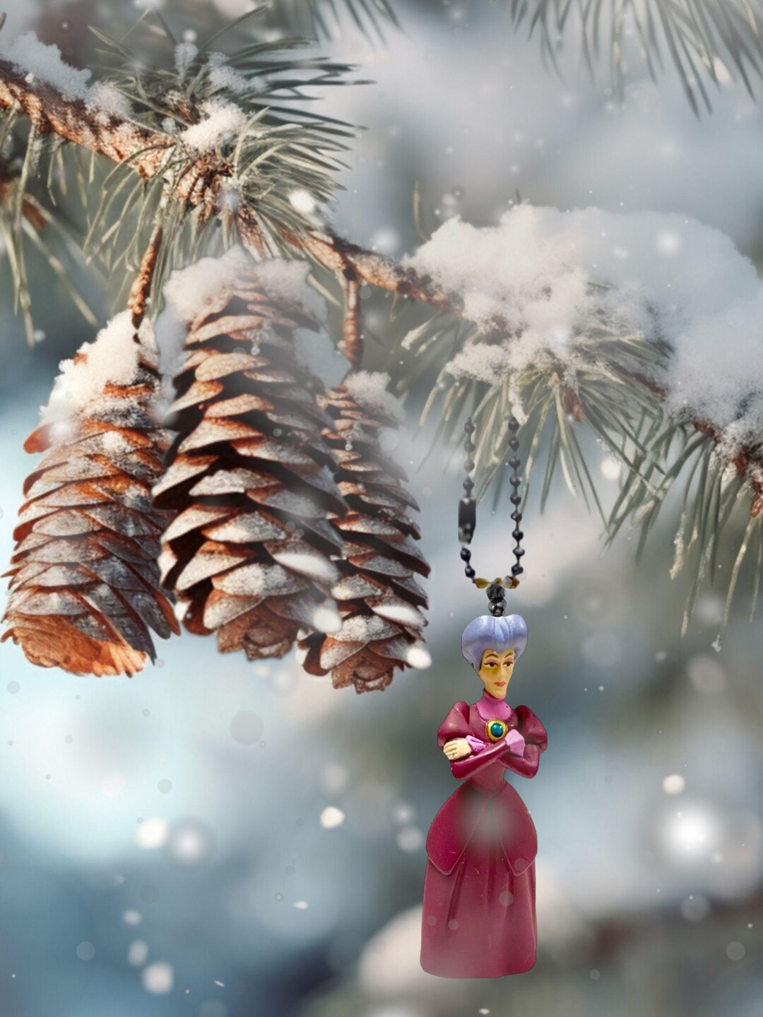 Lady Tremaine Stepmother Keychain Dangler Ornament Cinderella Figure ...