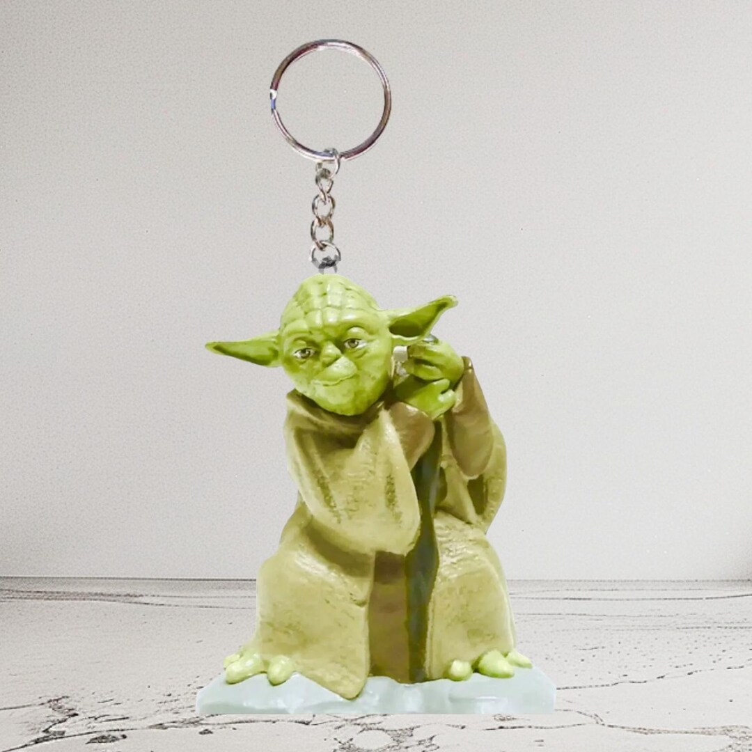 Yoda PVC Figure Key Ring Keychain Ornament Star Wars Figurine Charm ...