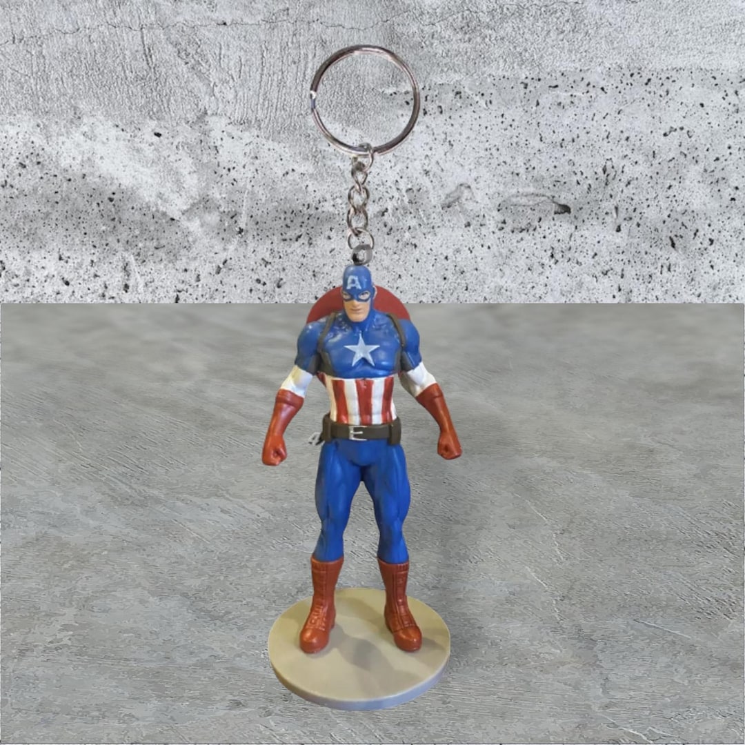 Captain America Marvel Avengers Key Ring Keychain Figurine PVC Figure ...
