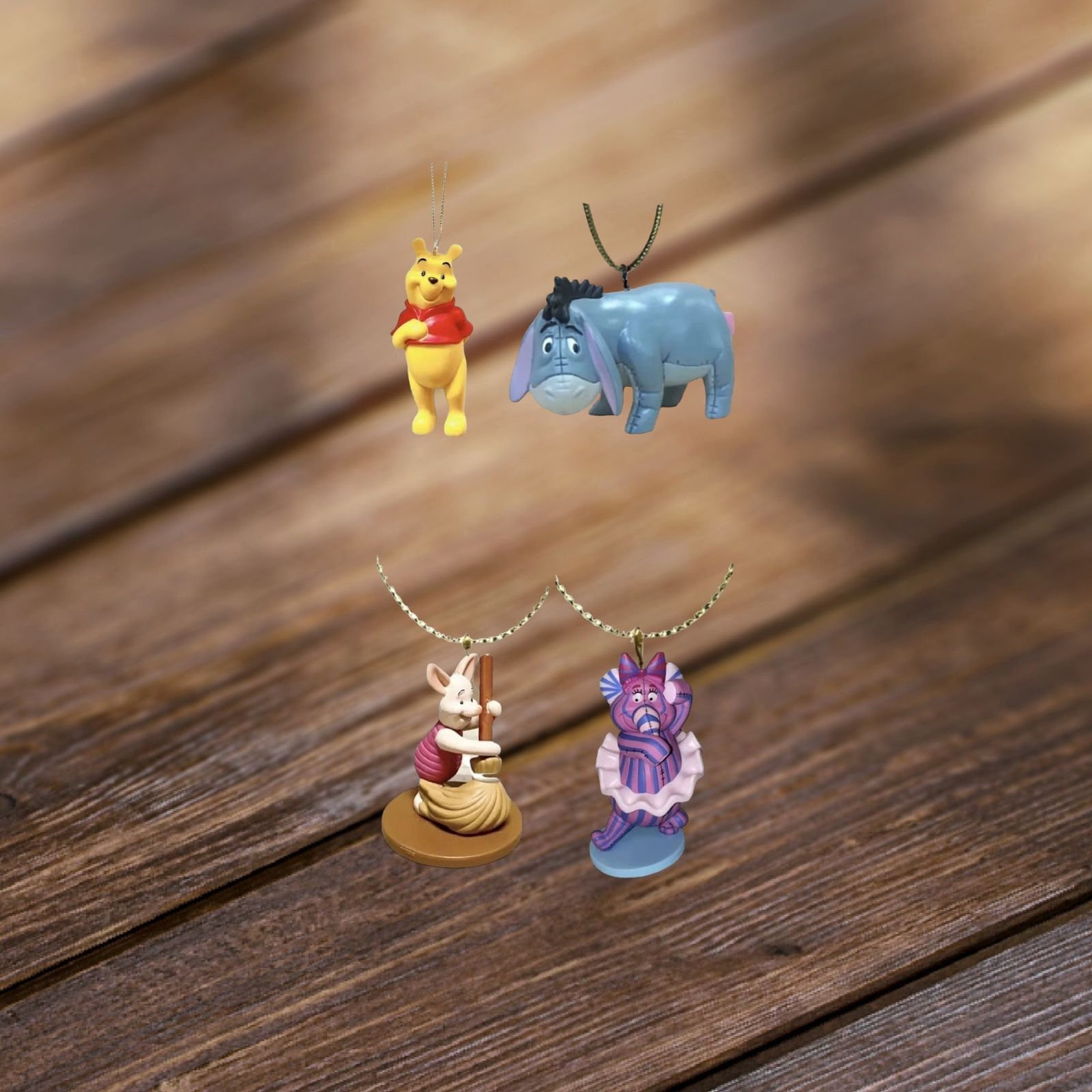 Pooh Piglet Heffalump Woozle Lumpy Eeyore 4pc PVC Ornament Figure ...