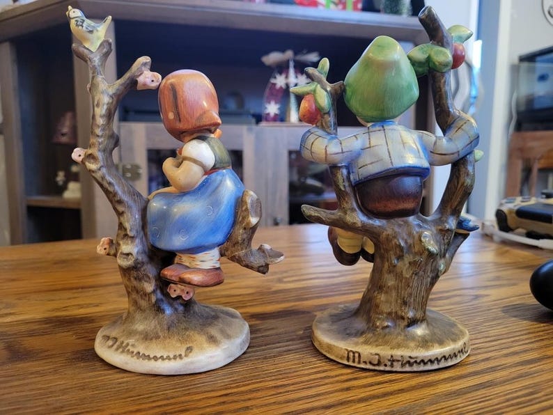 RARE Vintage TMK 2 Goebel Hummel Tree Boy & Tree Girl Figurine Set ...