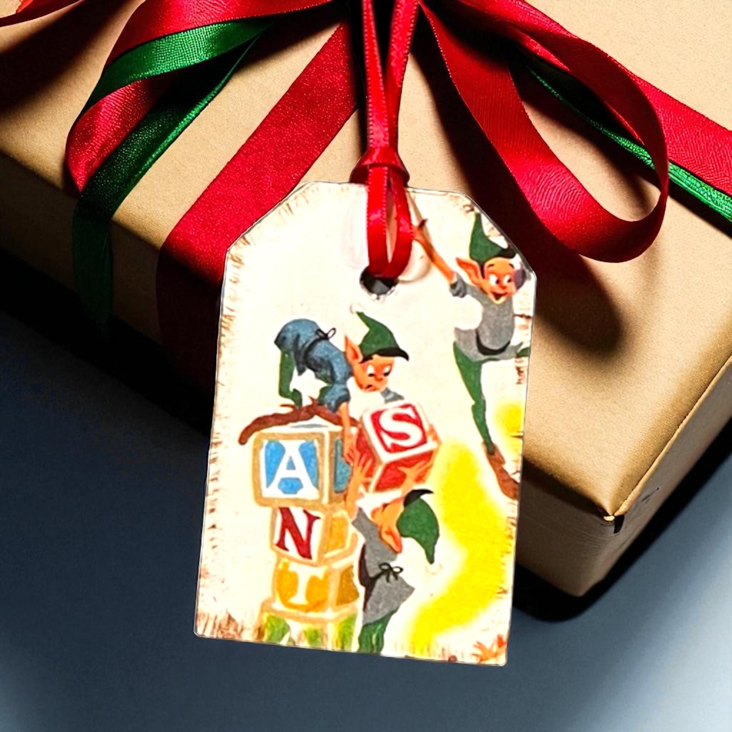 Vintage Storybook Christmas Gift Tags Set - Little Golden Books Upcycle ...