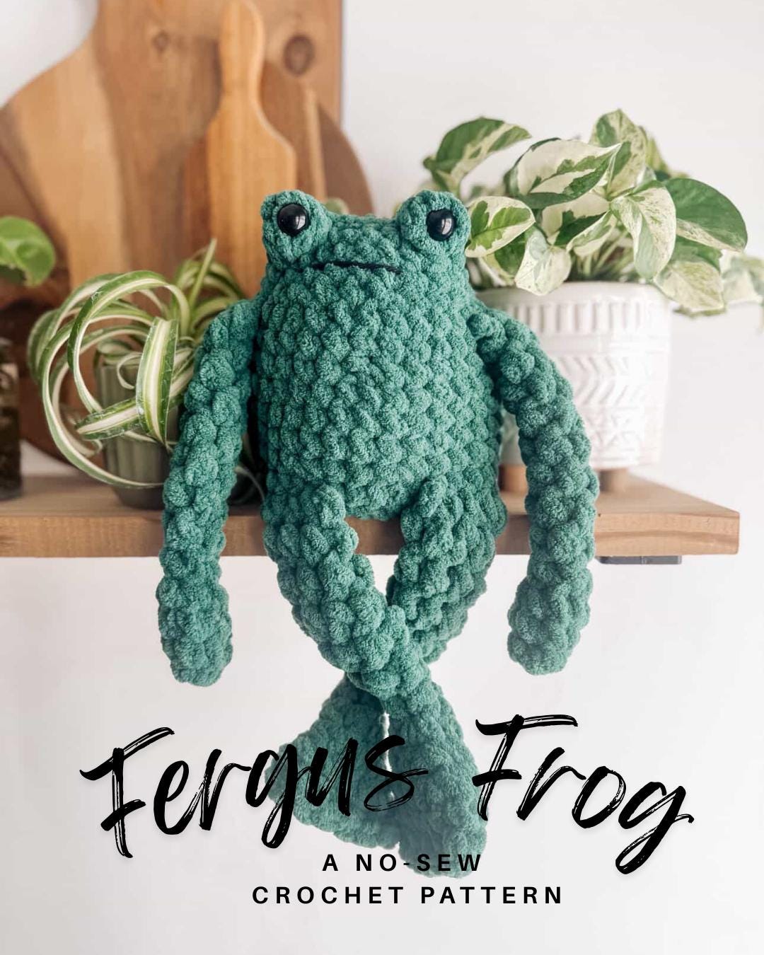 Fergus Frog No-sew CROCHET PATTERN + Overalls & Tutu Mod - Etsy