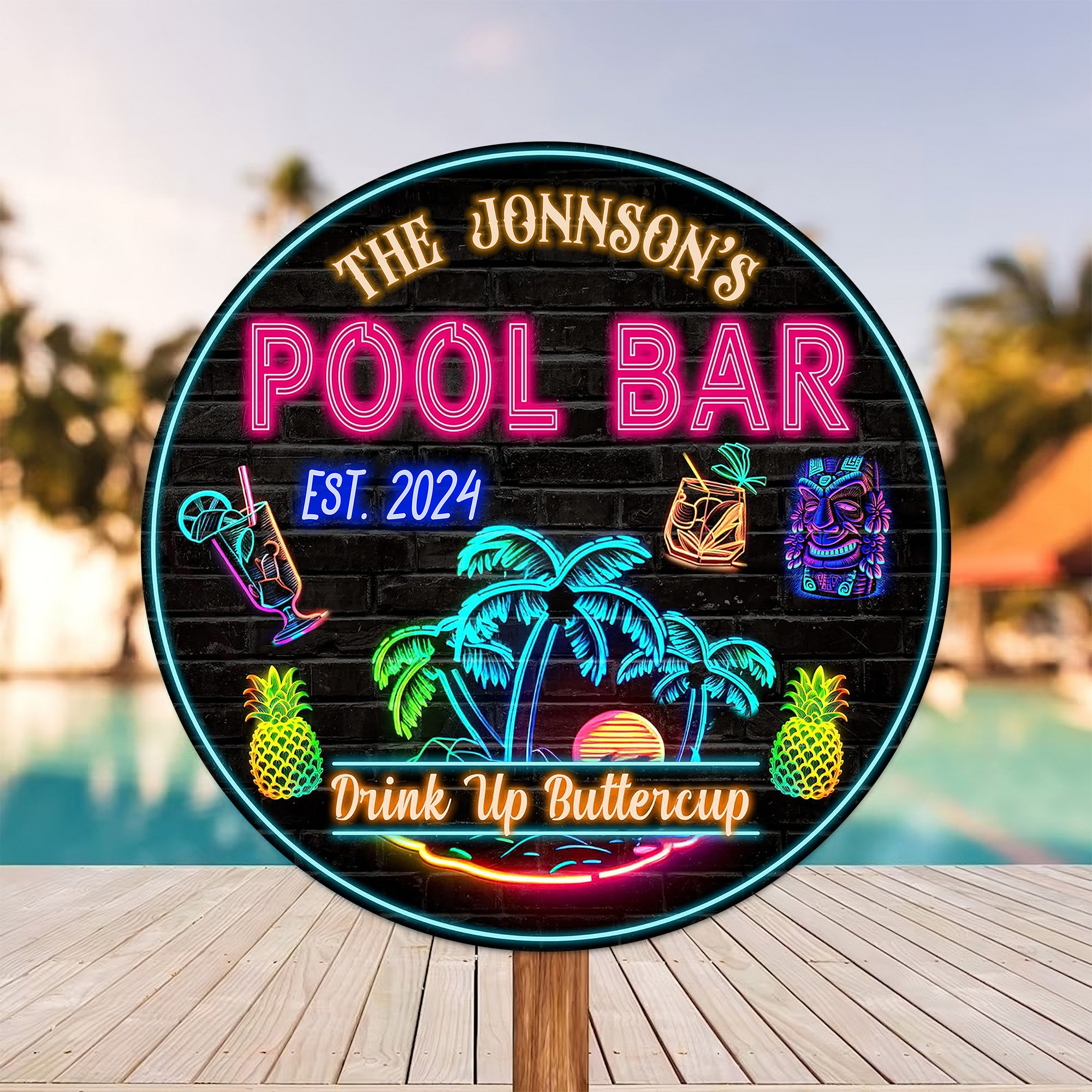 Personalized Pool Sign, Swimming Pool Decor, Backyard Sign, Backyard ...