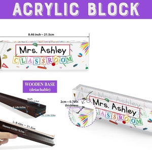 Teacher Desk Name Plate, Teacher Name Sign, Custom Name Plate for Desk ...