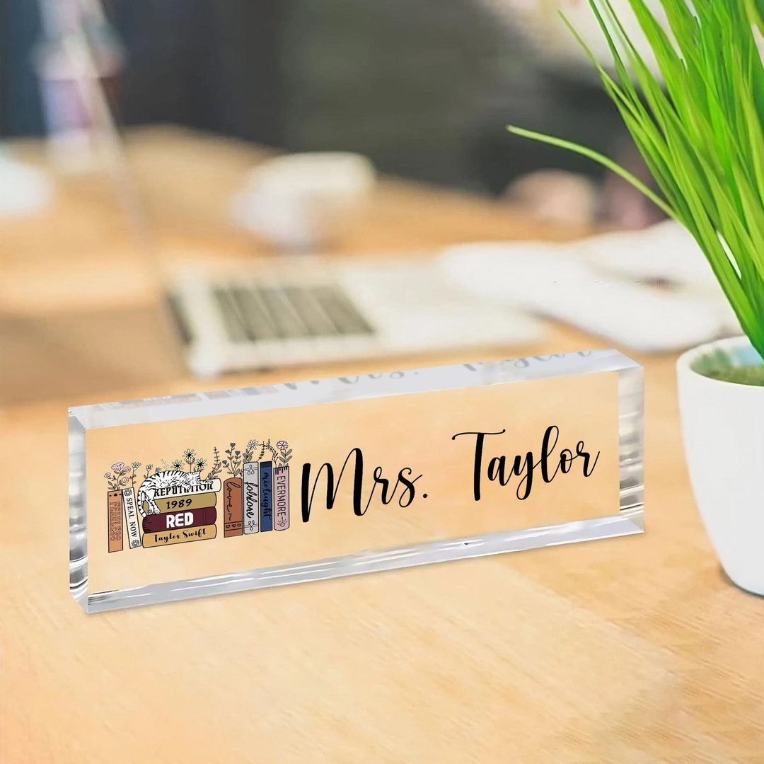 Teacher Desk Name Plate, Teacher Name Sign, Custom Name Plate for Desk ...