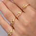 Solid Gold Tiny Flower Promise Ring | Solid Gold Cute Engagement Cz ...