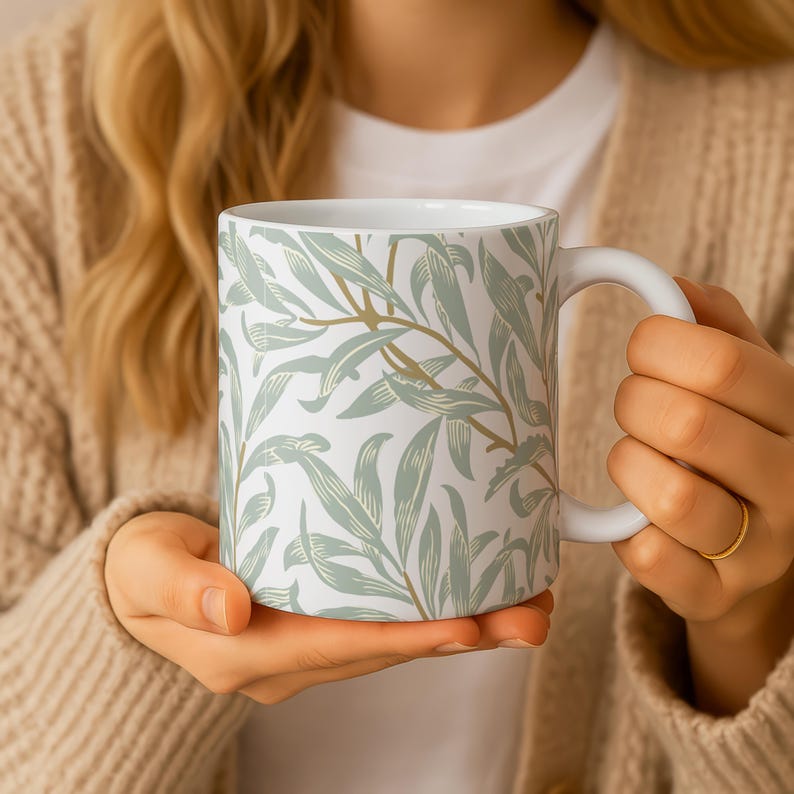 Willow Pattern William Morris Style Mug, Coffee, Tea Cup, Vintage ...