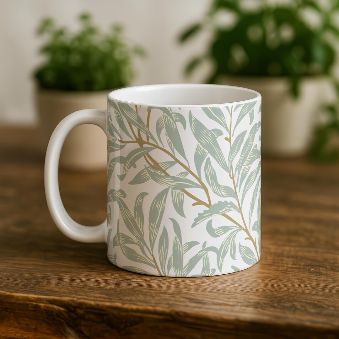 Willow Pattern William Morris Style Mug, Coffee, Tea Cup, Vintage ...