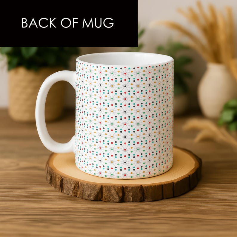 My Coffee Mug, Spotted Coffee Cup, Scandi Kitchen Decor, Coffee Quote ...