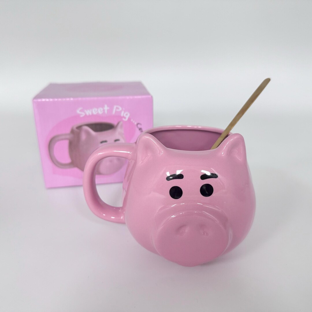 Sweet Pink Pig Mug: Handmade Ceramic Coffee Cup - Etsy