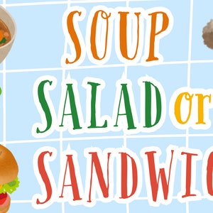 Soup, Salad, or Sandwich Classroom Icebreaker/ Community Builder - Etsy