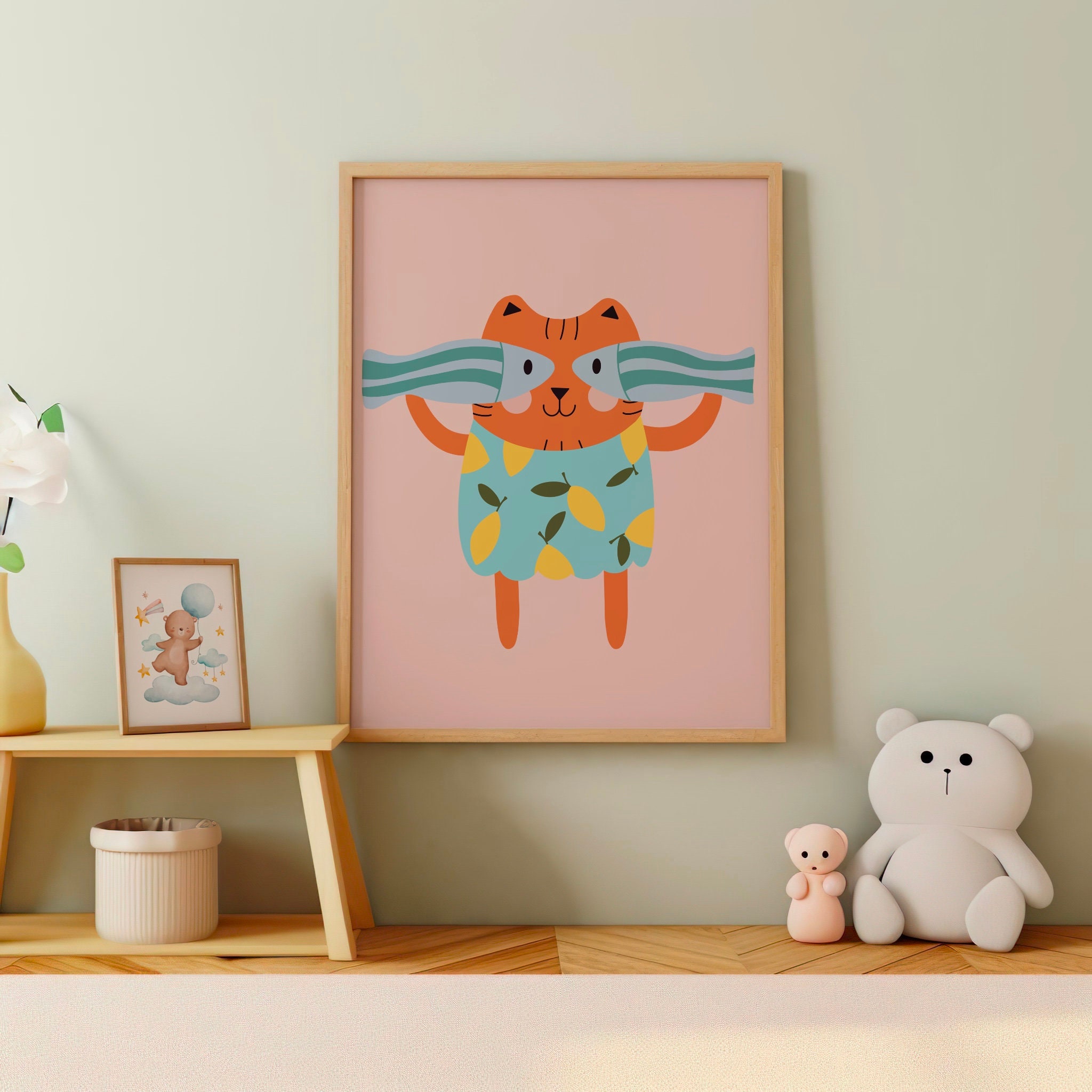 Tiger Poster, Nursery Print Art, Nursery Forest Decor, Kids Room ...