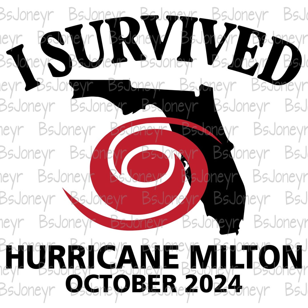 I Survived Hurricane Milton PNG, Fight With Florida Tropical Storm ...