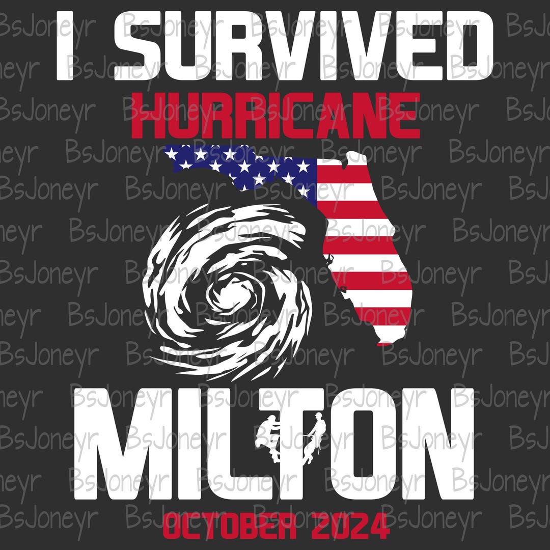 I Survived Hurricane Milton PNG, Fight With Florida Tropical Storm ...