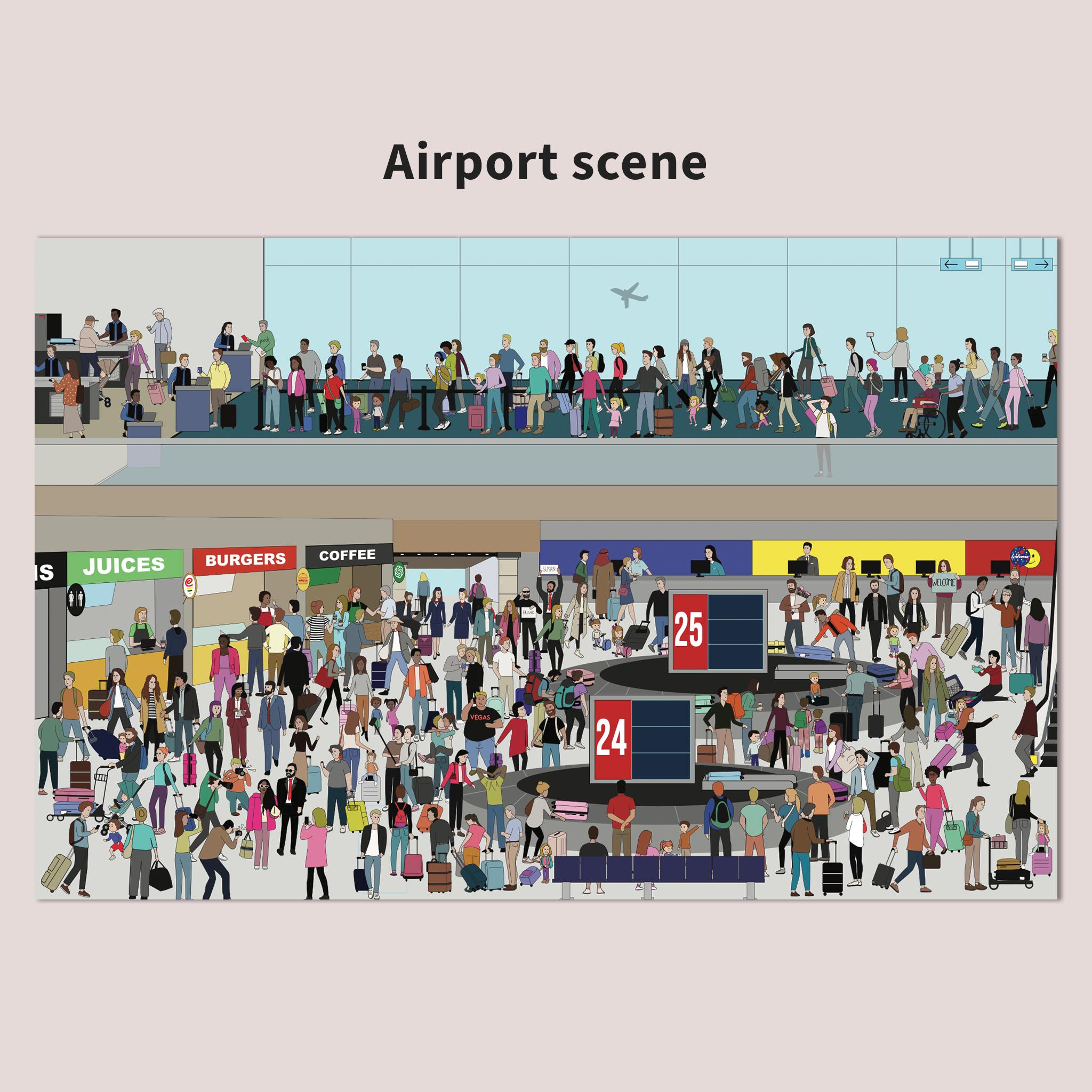 Search and Find Poster Unique Gifts for Friends Drawing Illustration ...