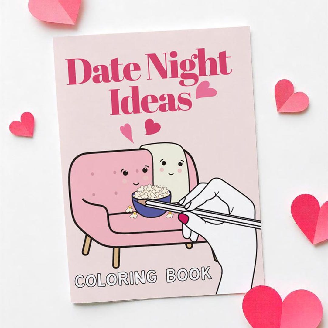 Cute Date Ideas Coloring Book Valentines Day Gift for Couples ...