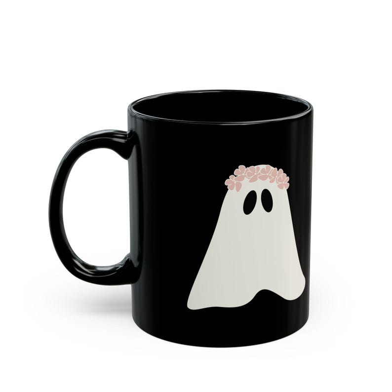 Flower Ghost Mug Halloween Coffee Mug Halloween Gifts Floral Ghost ...