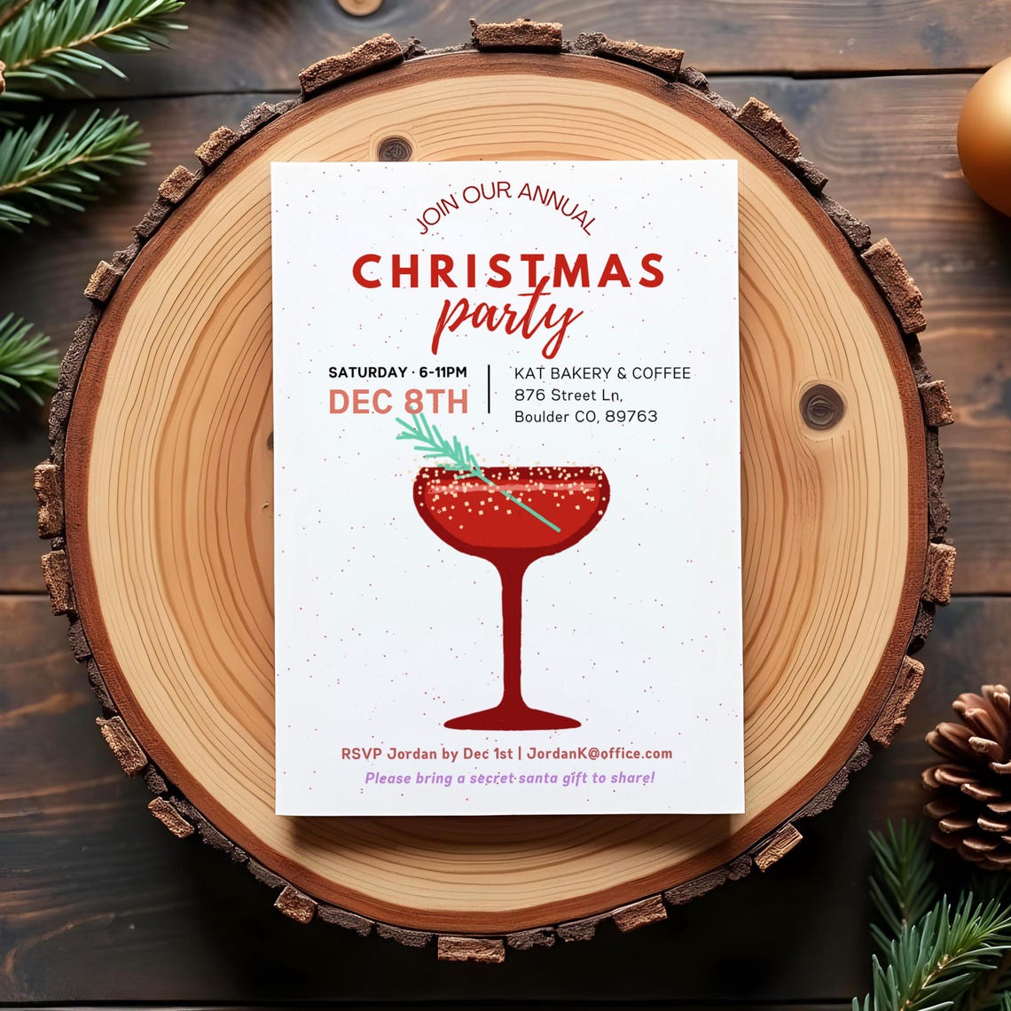 Christmas Party Invitation Holiday Dinner Party Invite Digital Annual ...