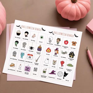 Halloween Bingo Game Halloween Activity for Kids. 20 Halloween Bingo ...