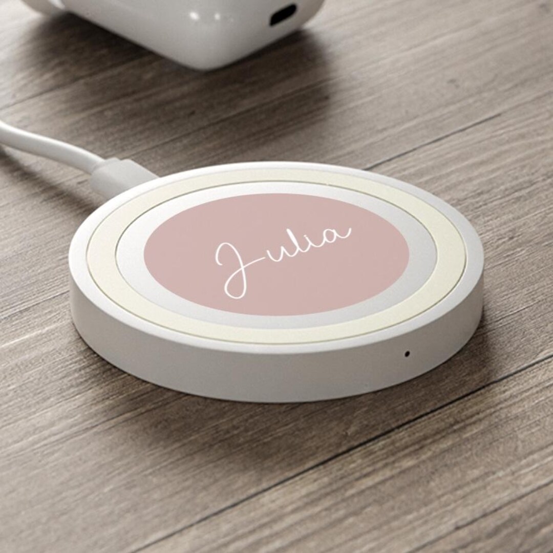 Personalized Name or Logo Wireless Charger Station Custom Phone Pad ...