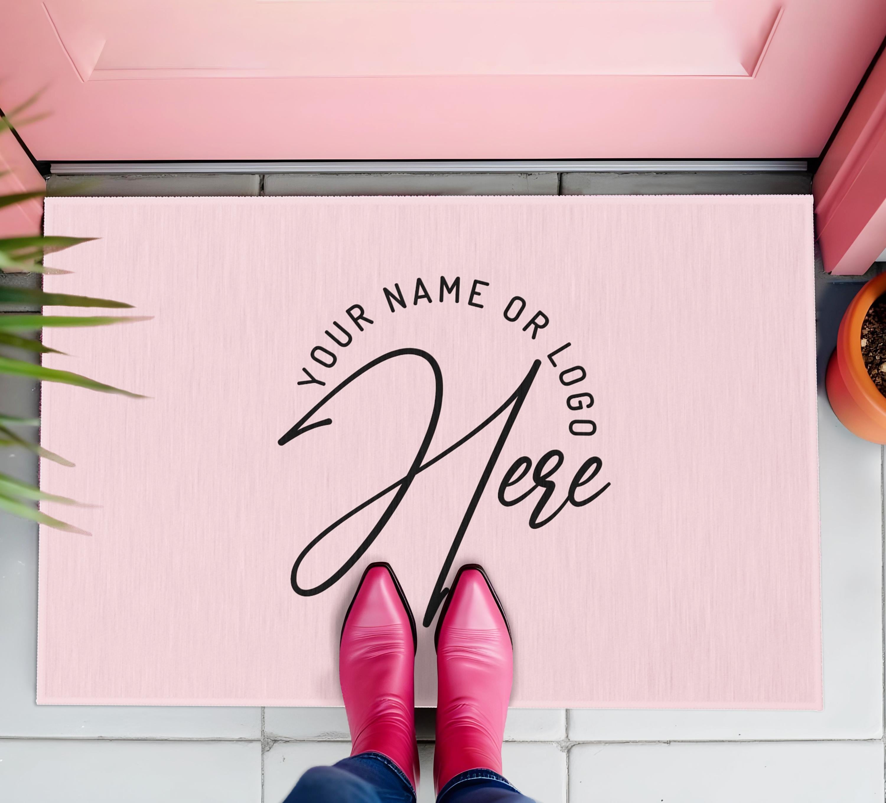Personalized Outdoor Rug for New Business Owner, Custom Logo Name ...