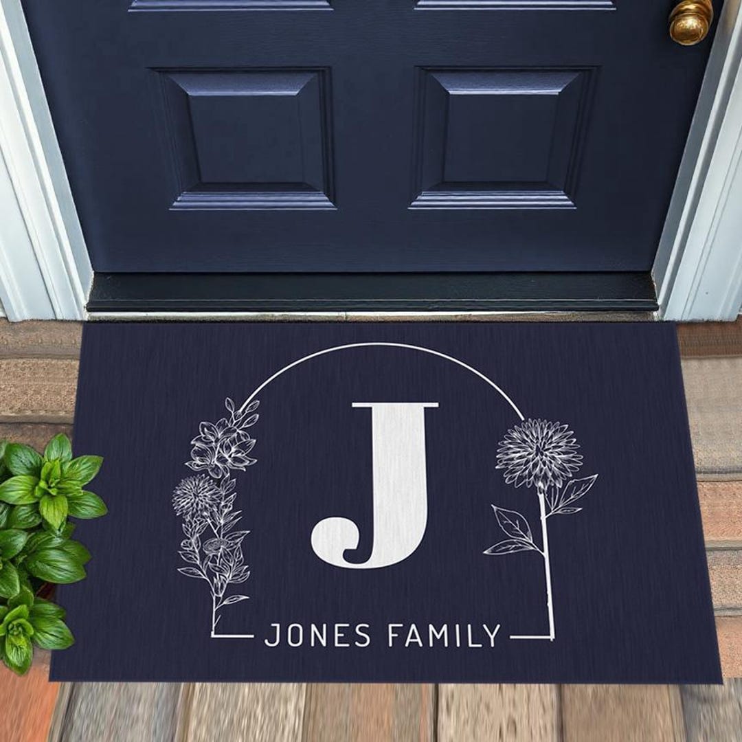 Initial Doormat Family Name Makes Great Wedding Gift, Housewarming Gift ...