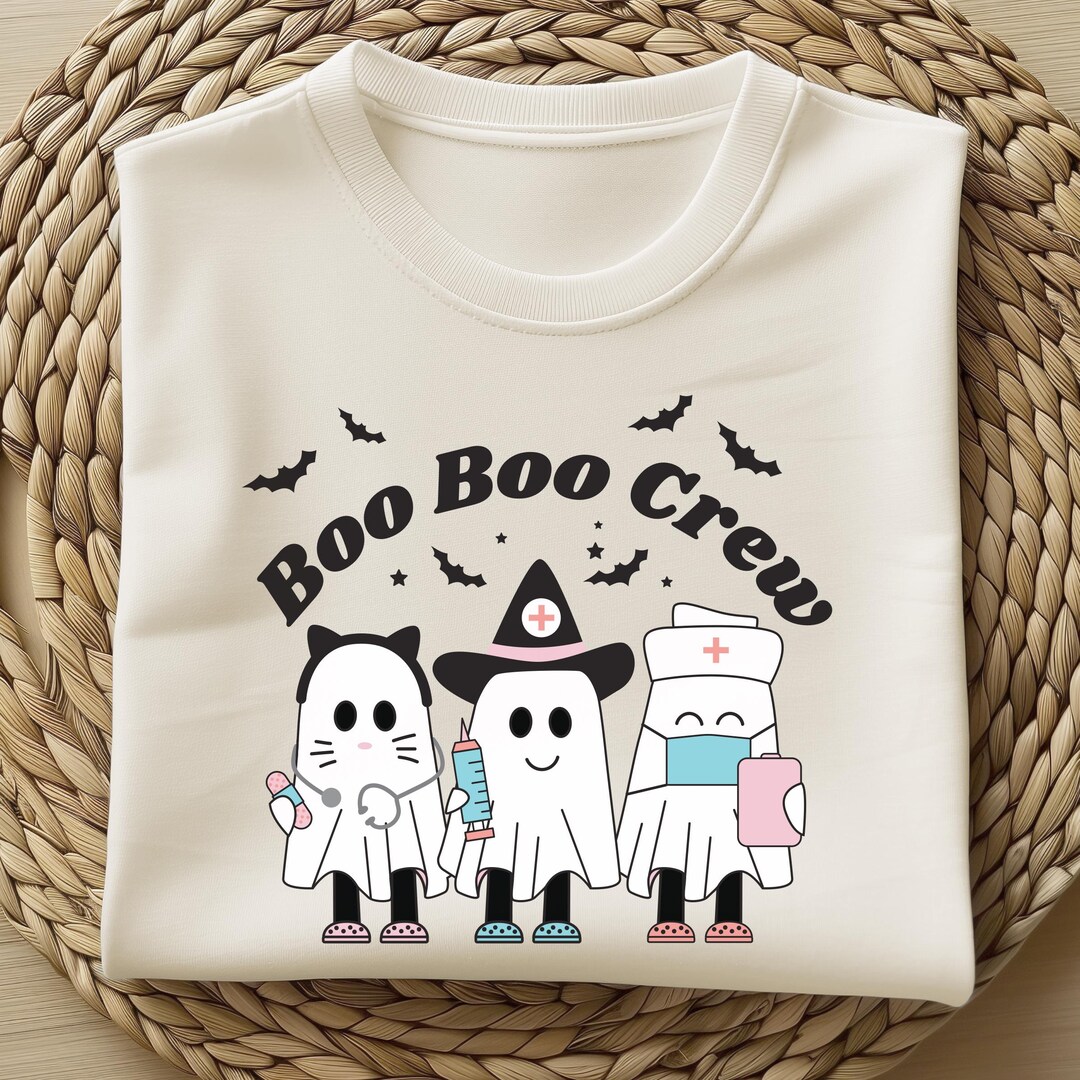 Halloween Nurse Shirt Boo Boo Crew Nurse Halloween Gift Spooky Season ...