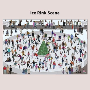 Search and Find Poster Unique Gifts for Friends Drawing Illustration ...