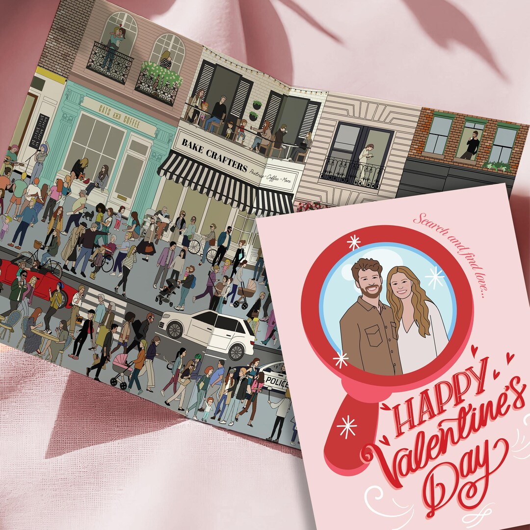 Search and Find Valentines Card // CUSTOMIZED Retro Valentines, Funny ...