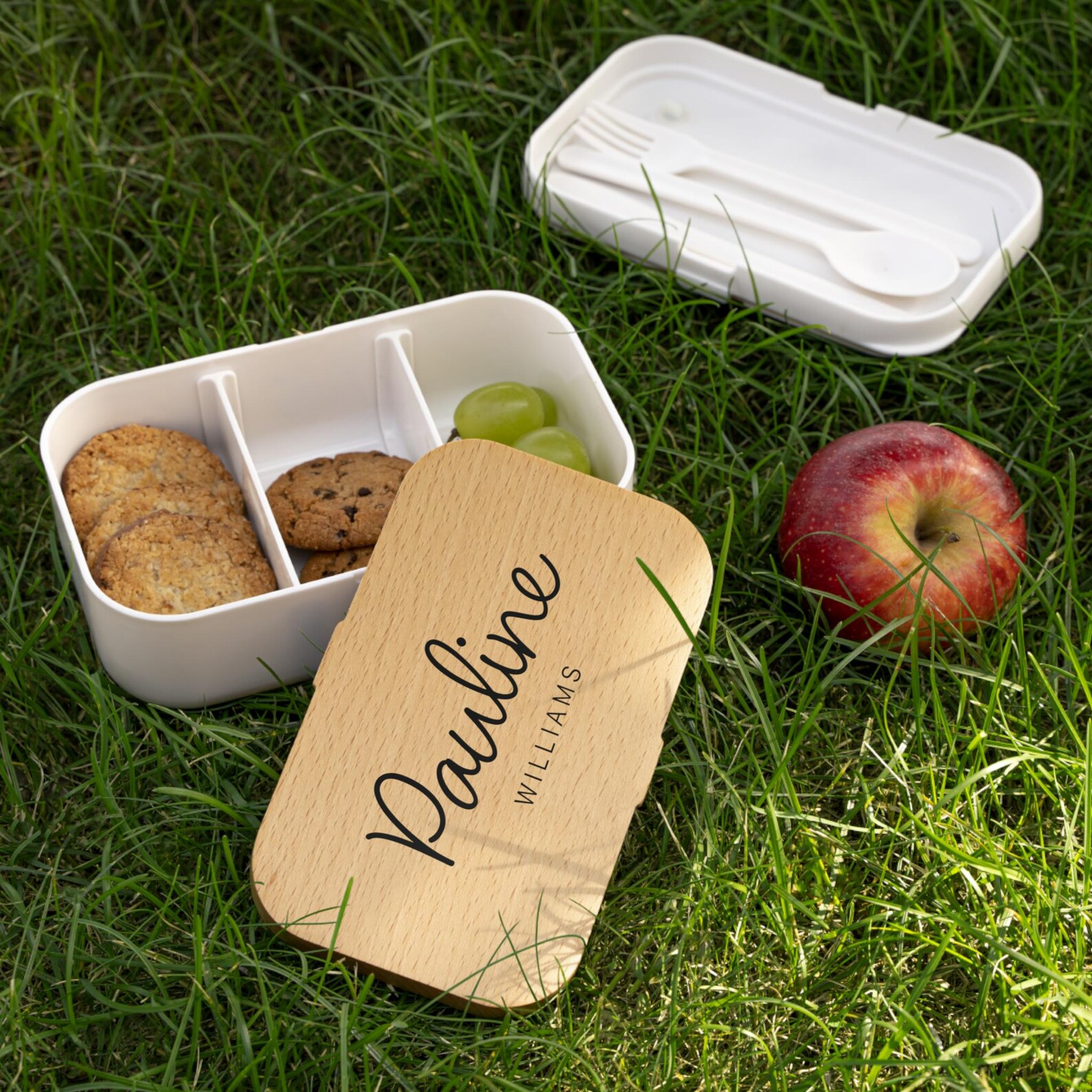 Personalized Bento Lunch Box, Custom Lunch Container, Eco-friendly Meal ...