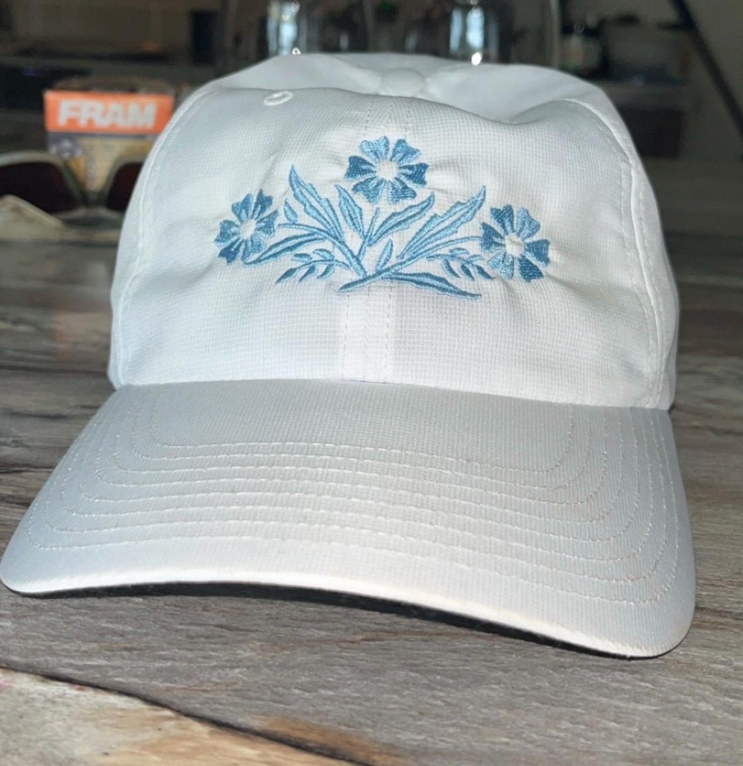 Corningware Blue Cornflower Embroidered Hat - Etsy