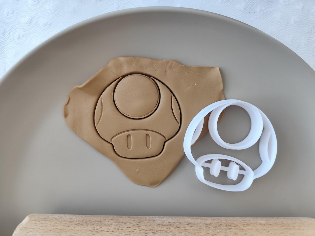 Mario Mushroom Cookie Cutter - Gift for Gamers, Baking Clay Tool, Play ...