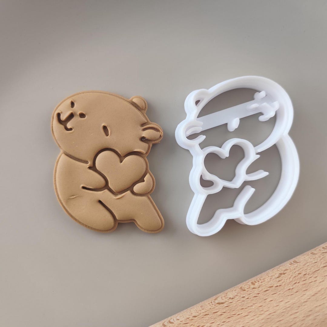 Capybara Cookie Cutter Heart Detail Baking Supplies Clay Mold DIY ...