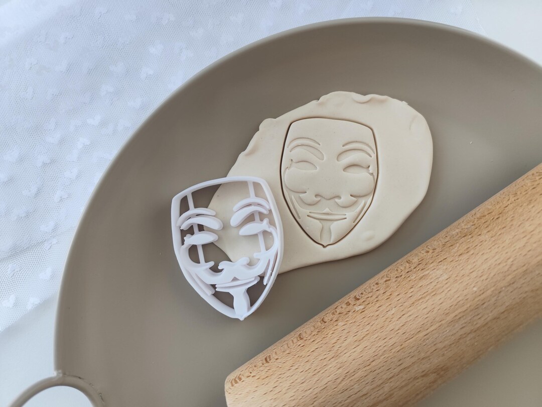 Anonymous Mask Cookie Cutter: Stainless Steel Baking & Clay Tool - Etsy