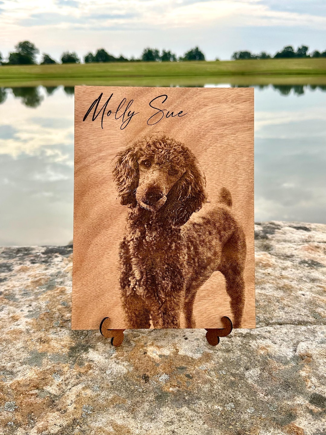 Laser Engraved Wood Photo: Custom Portrait With FREE Easel - Etsy