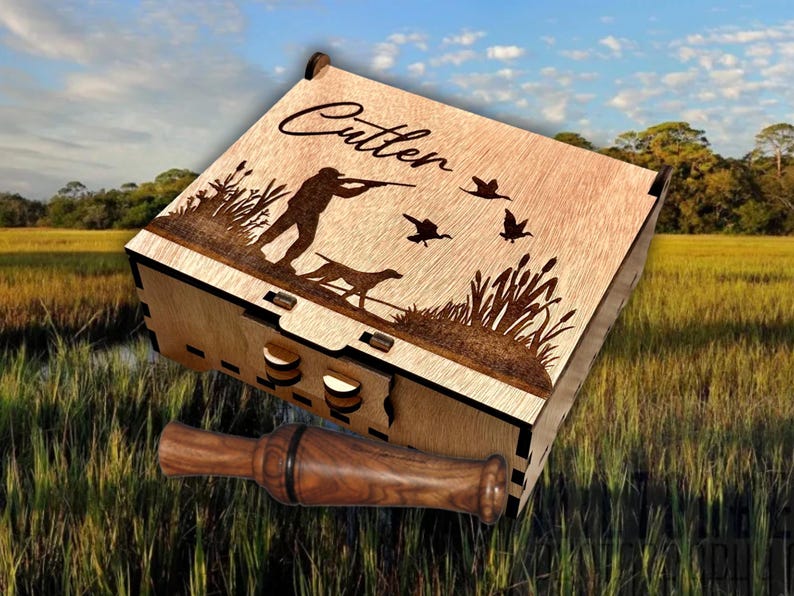 Personalized Duck Hunting Game Call Box | Engraved Hunter Ammo Storage ...