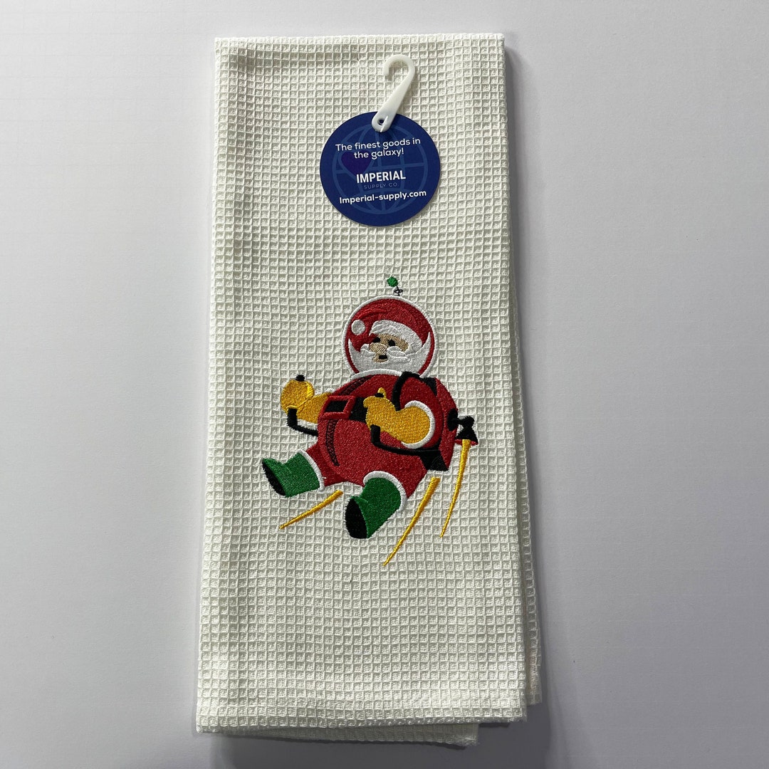 Spaceman Santa Claus Christmas Kitchen Towel - Etsy