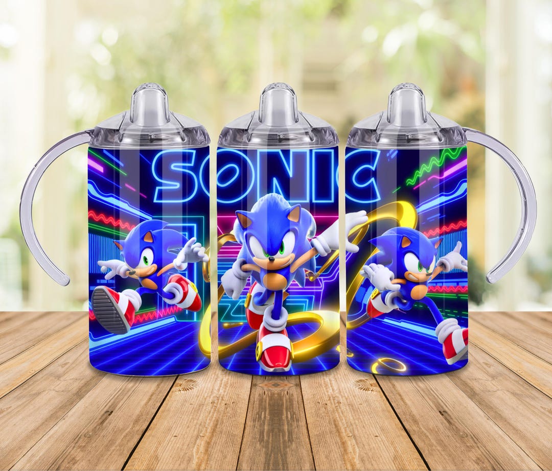 Sonic the Hedgehog 12oz Insulated Sippy Cup Toddler Tumbler - With 2 ...